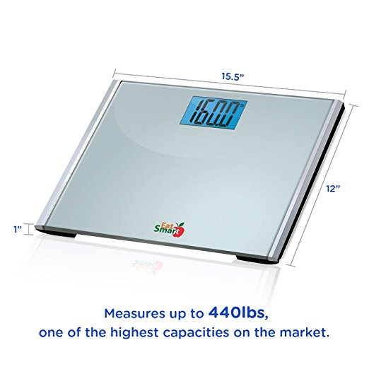 Eatsmart Precision Plus Digital Bathroom Scale with Ultra Wide Platform